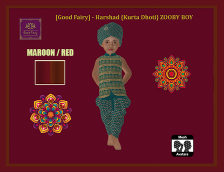 Second Life Marketplace - [Good Fairy] - Harshad {Kurta Dhoti} ZOOBY ...
